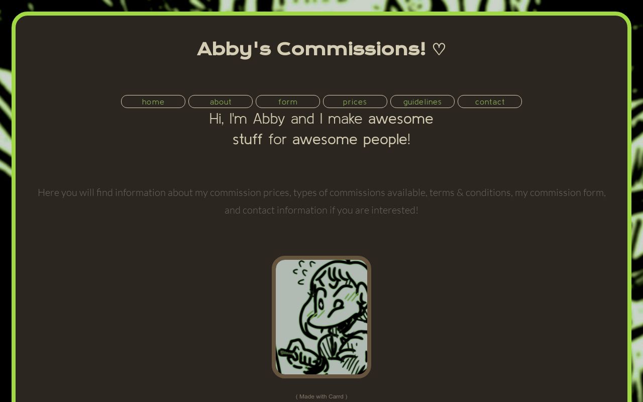 Abby's Commission Page